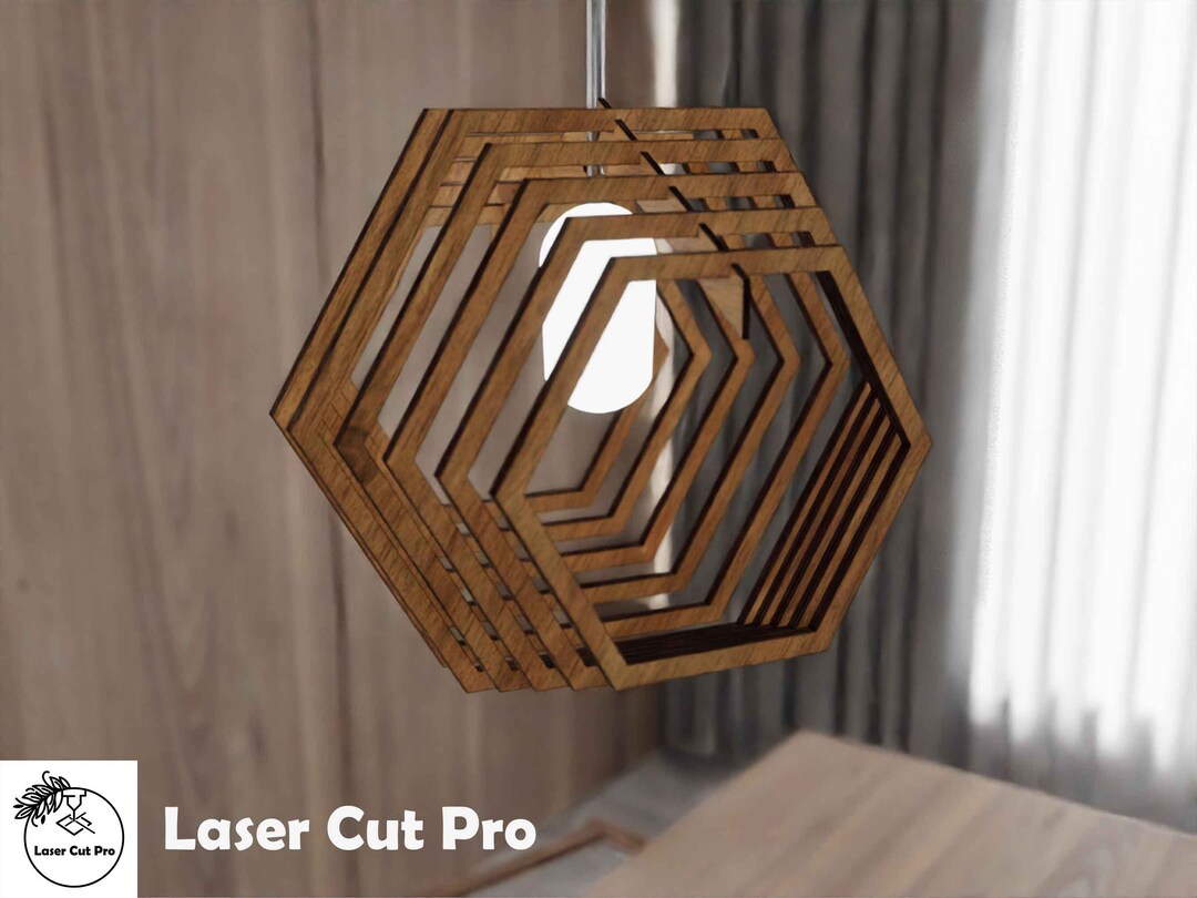 Geometric Laser Cut Pendant Light, CNC Files (svg, Dxf, Pdf) - Etsy