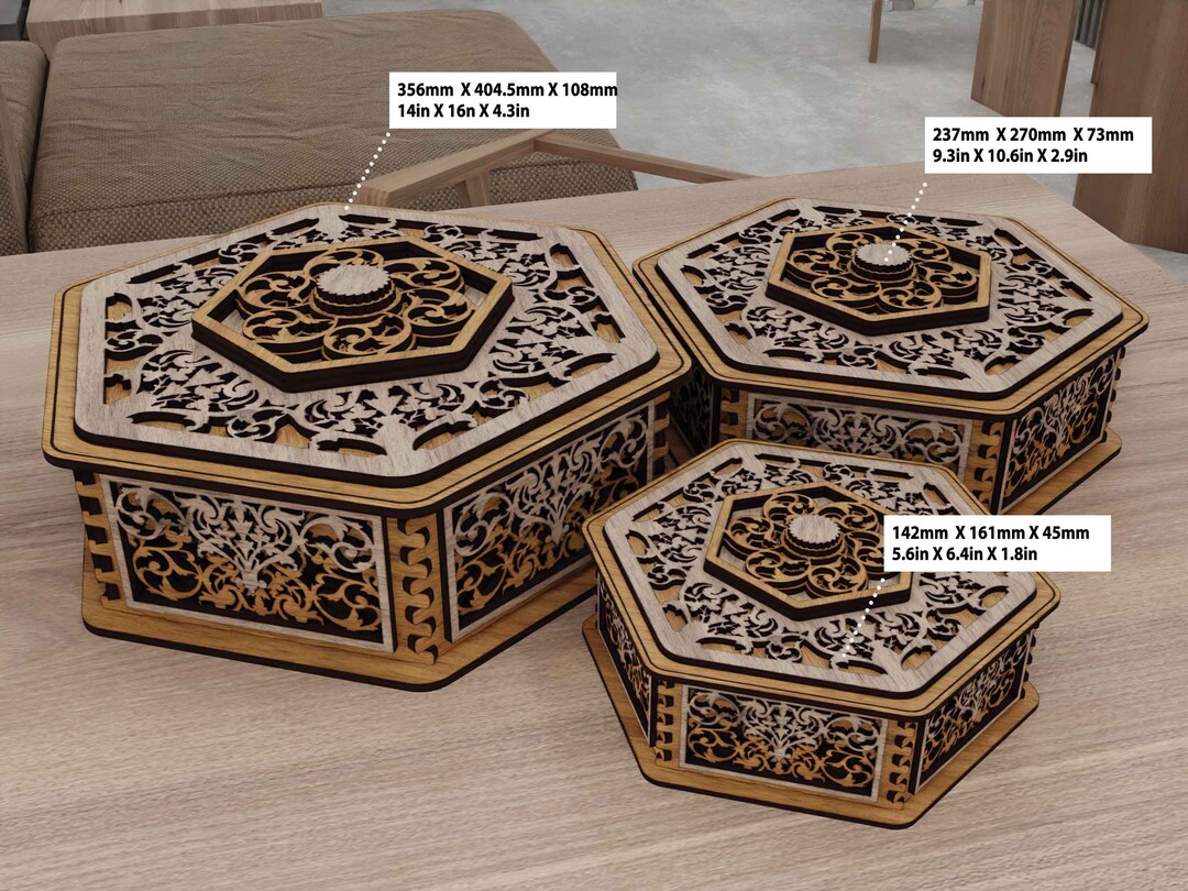 Laser Cut Wooden Candy Box With Lid, Storage Dispenser (svg, Ai, Eps ...