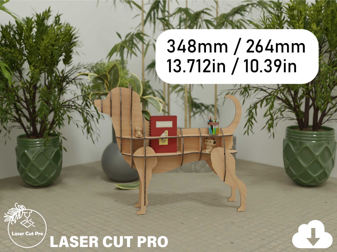 Labrador Laser-cut Wooden Tray and Organizer: Dog-inspired Functional ...