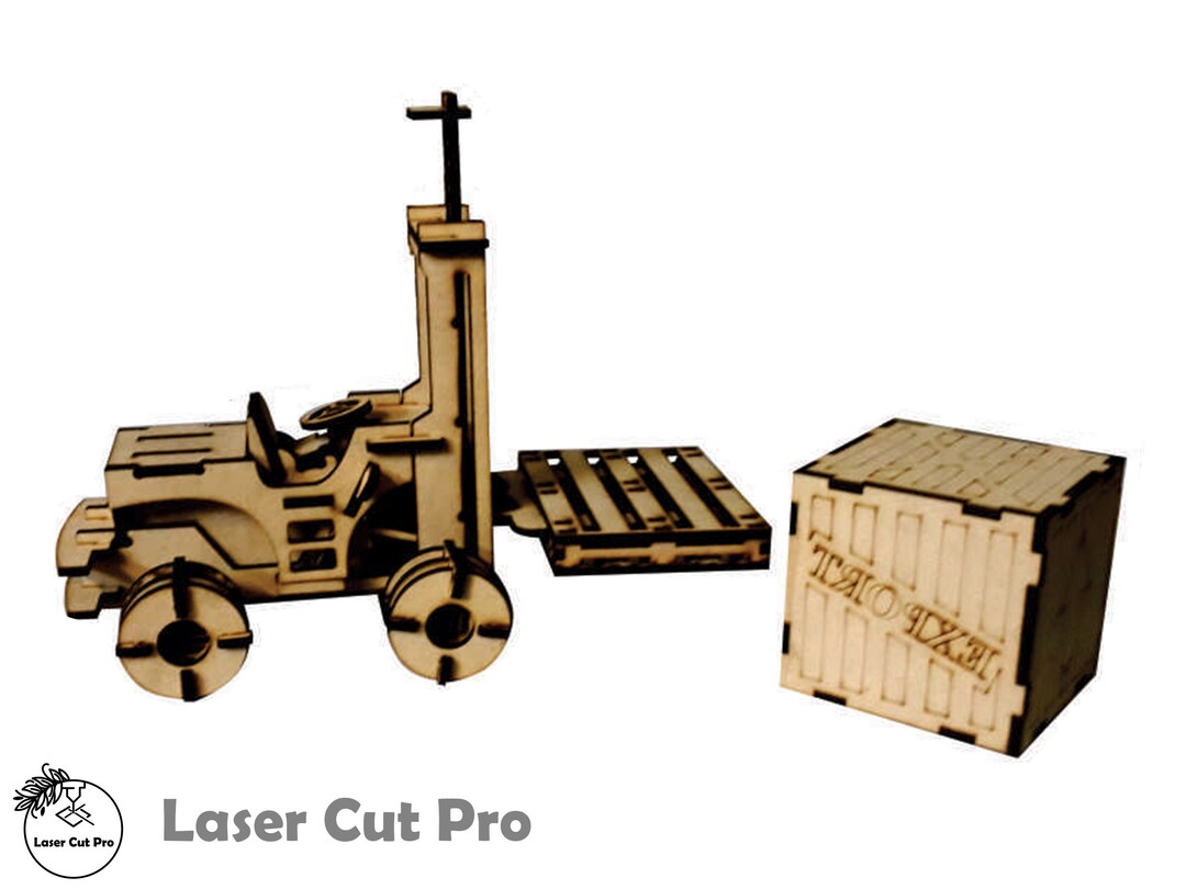 Forklift Truck 3D Wooden Puzzle for Adults and Kids to Build With ...