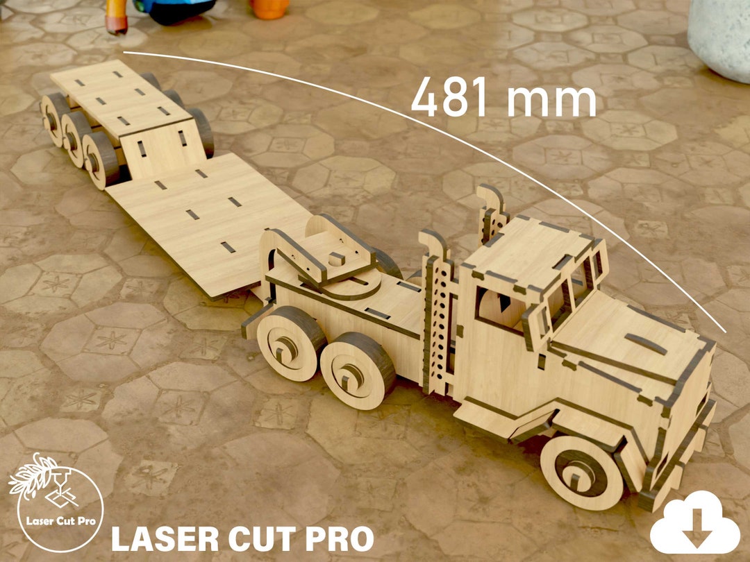 Mack Truck Puzzle Laser Cut Files, Vintage Truck Digital Cut Files ...
