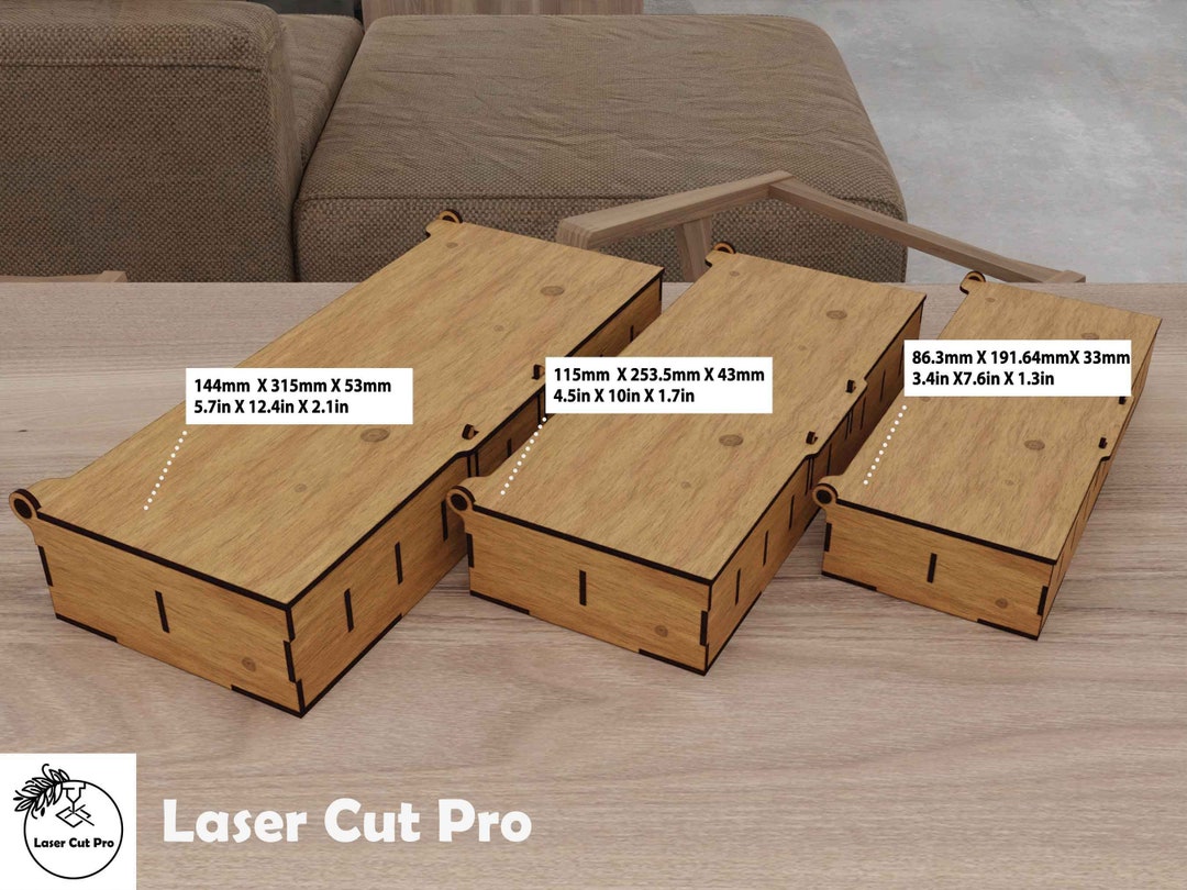 Desktop Organizer With Dividers Laser Cut Files Digital Download - Etsy