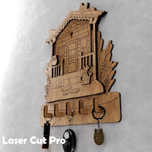 Key Holder for Wall Laser Cut File House Design | Decorative Wooden ...