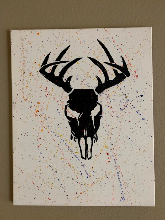 Acrylic Skull Painting | Etsy