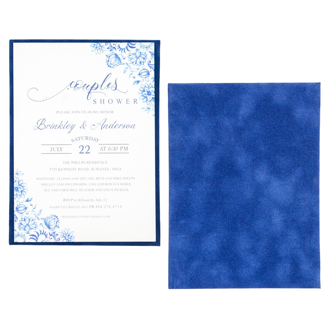 Suede Invitation Panel - Ocean | 50 Pieces | Custom Size and Thickness ...