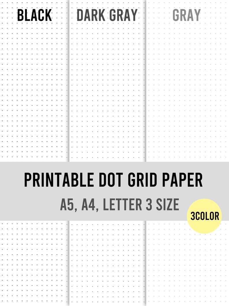 Bullet Journal Paper Bullet Journal Pages Dotted Paper - Etsy