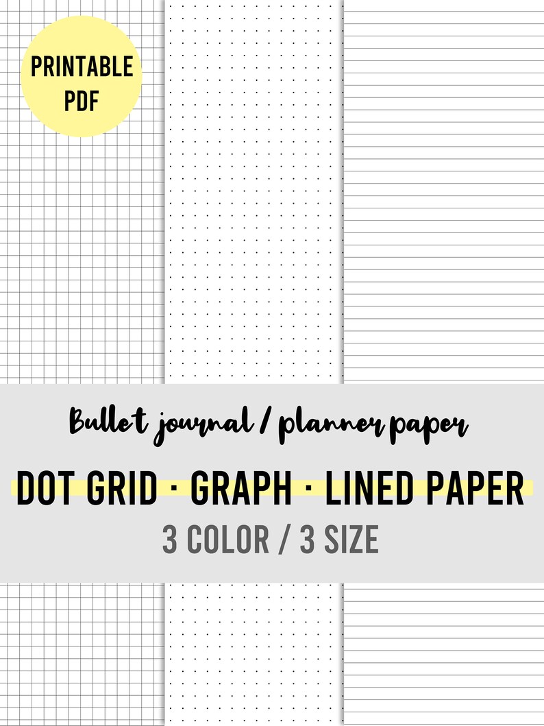 Bullet Journal Paper Bullet Journal Pages Dotted Paper - Etsy