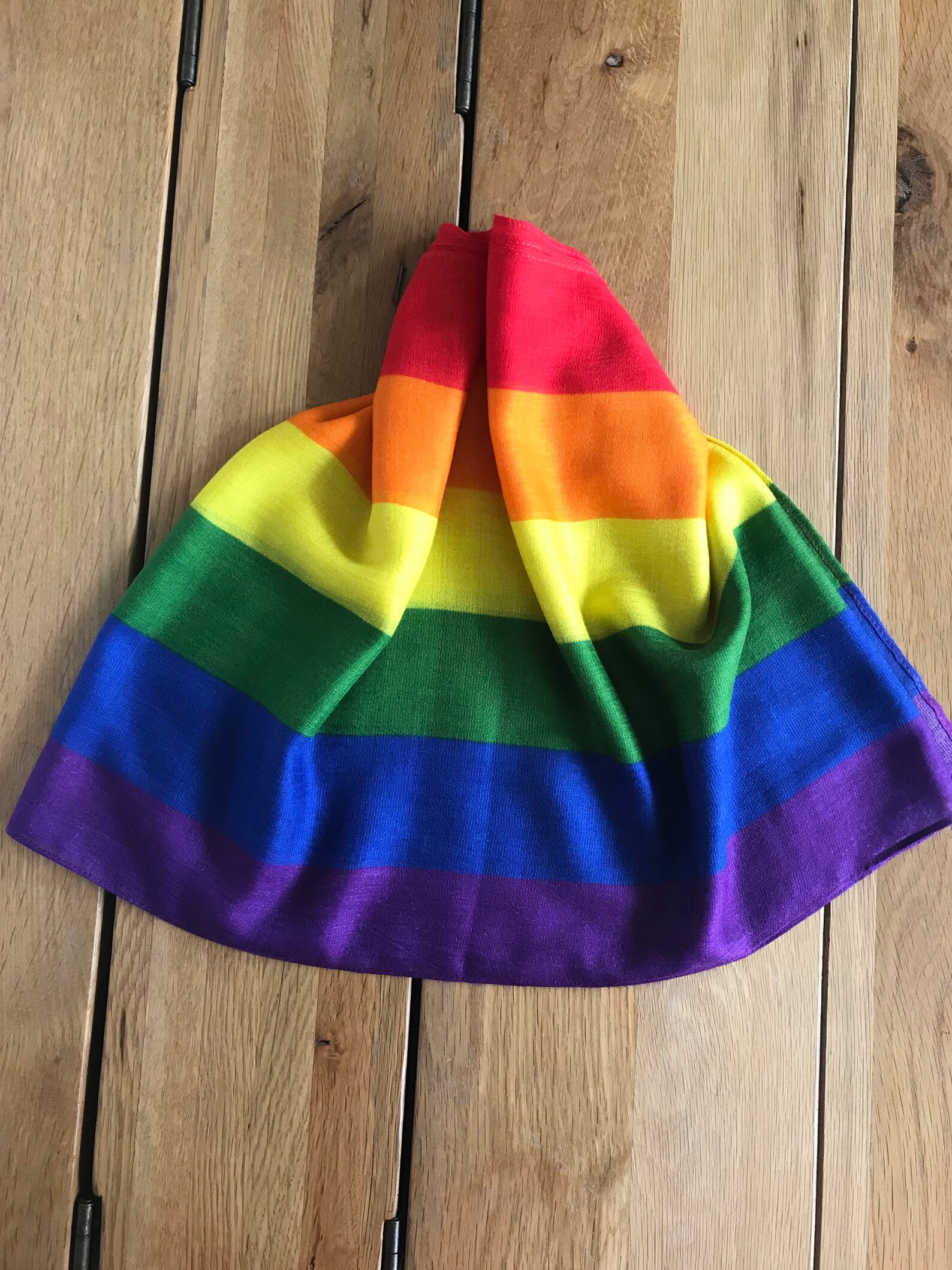 Rainbow pride scarf in soft and delicate modal and silk. | Etsy