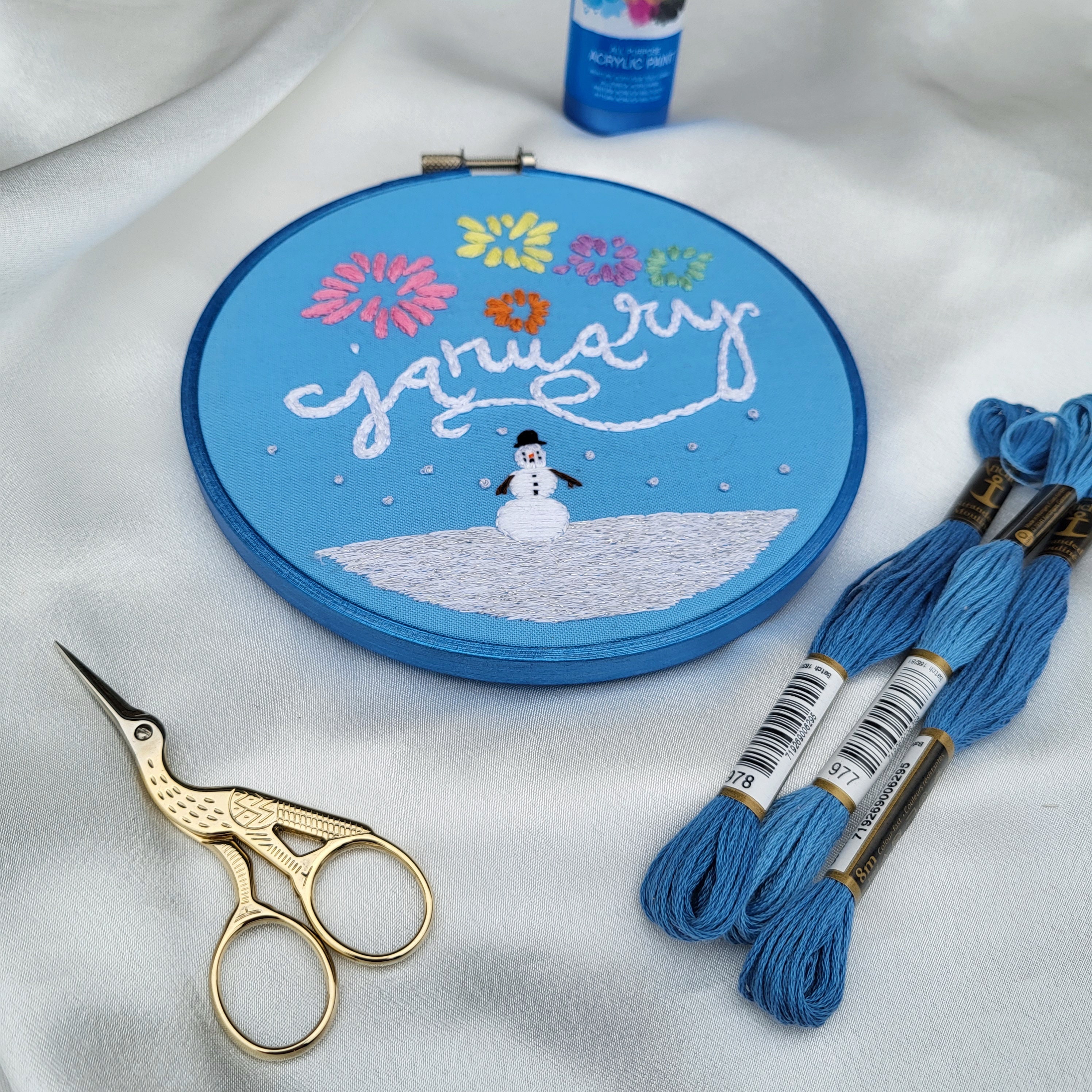 Blue Embroidery Hoop Frame, Blue Cross Stitch Hoop Frame , 3 Inch, 4 ...