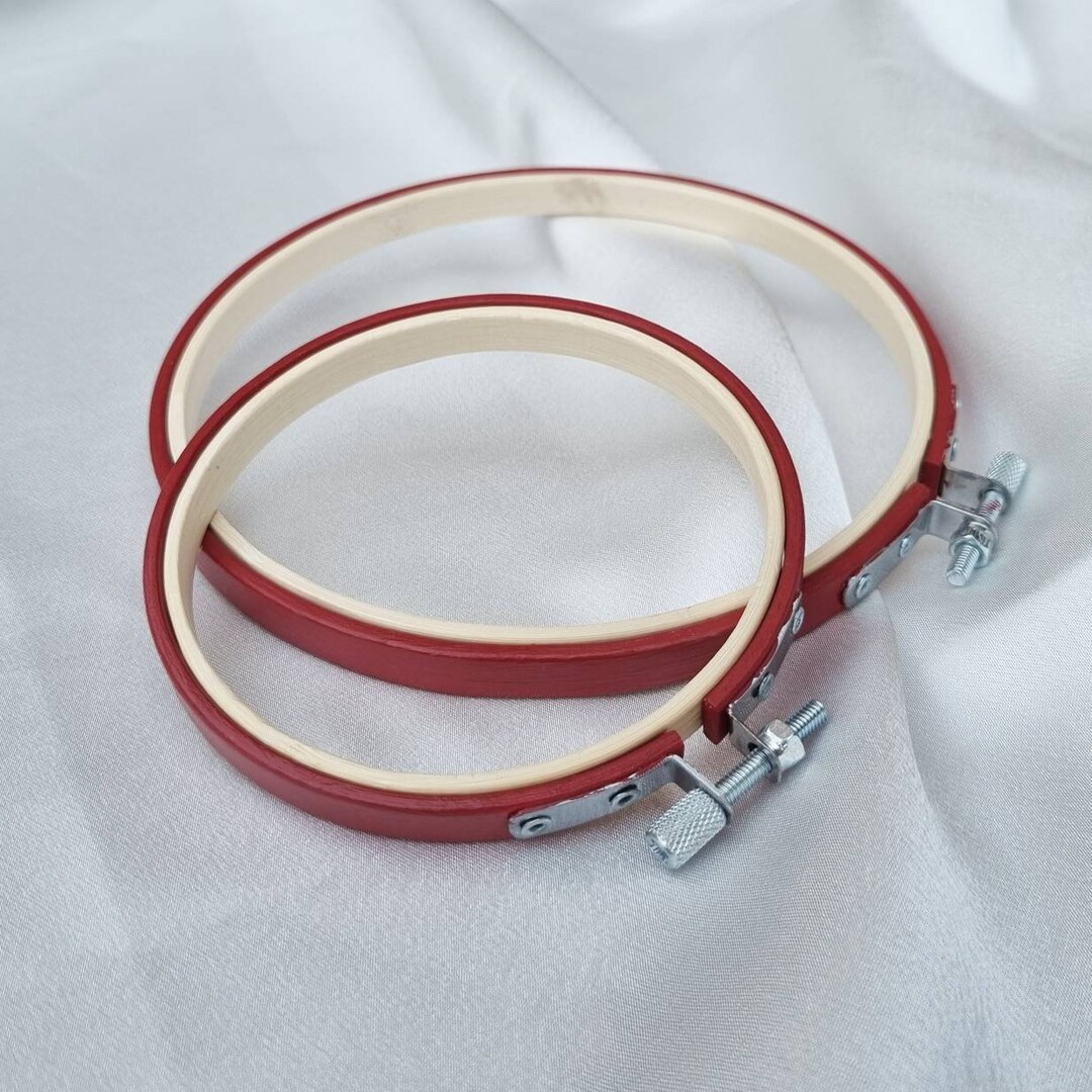 Red Embroidery Hoop Frame, Red Cross Stitch Hoop Frame, 3 Inch, 4 Inch ...