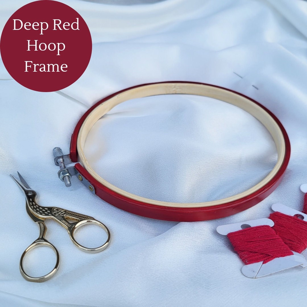 Red Embroidery Hoop Frame, Red Cross Stitch Hoop Frame, 3 Inch, 4 Inch ...