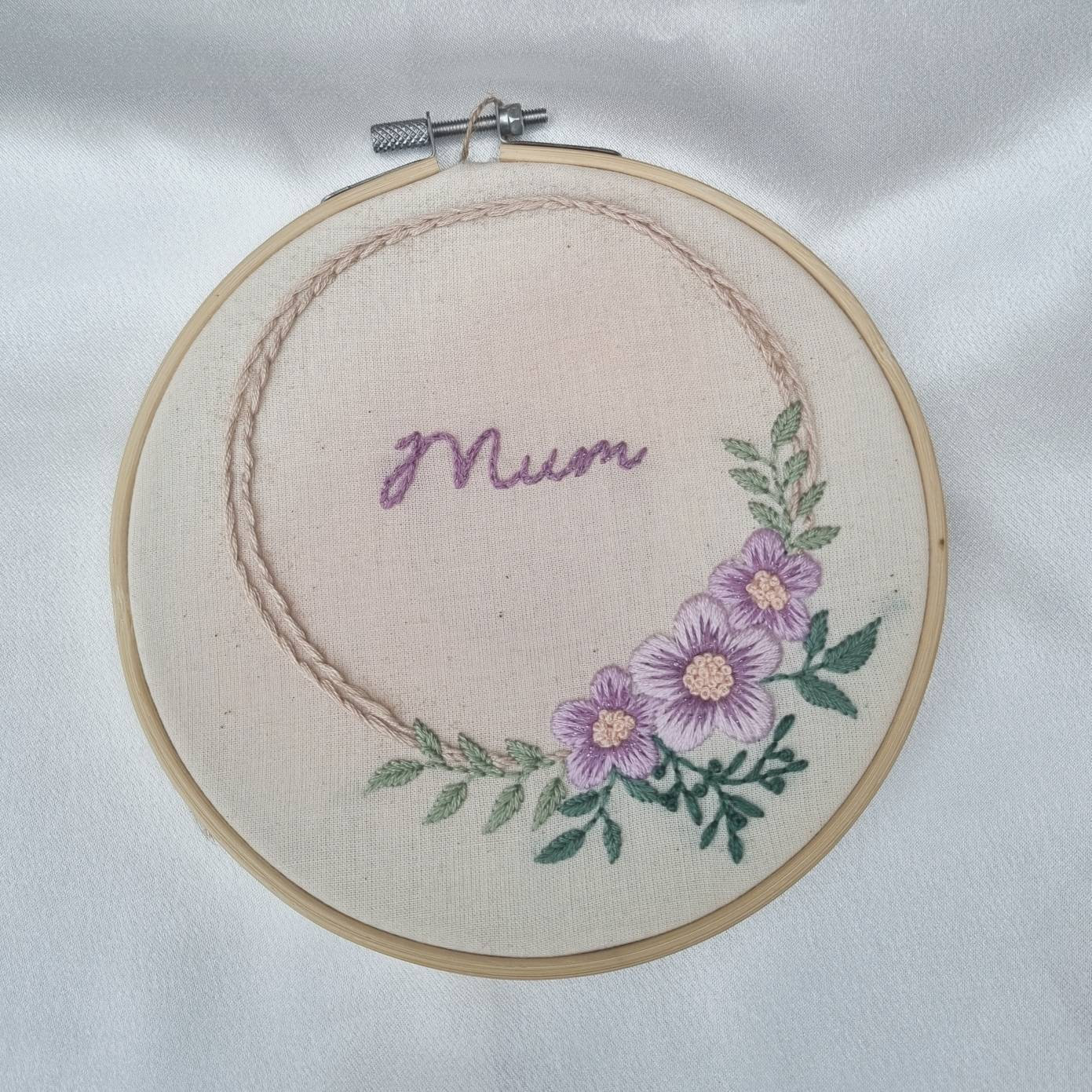 Mum Hand Embroidery Pattern, Mum Hand Embroidery Designs, Mum ...