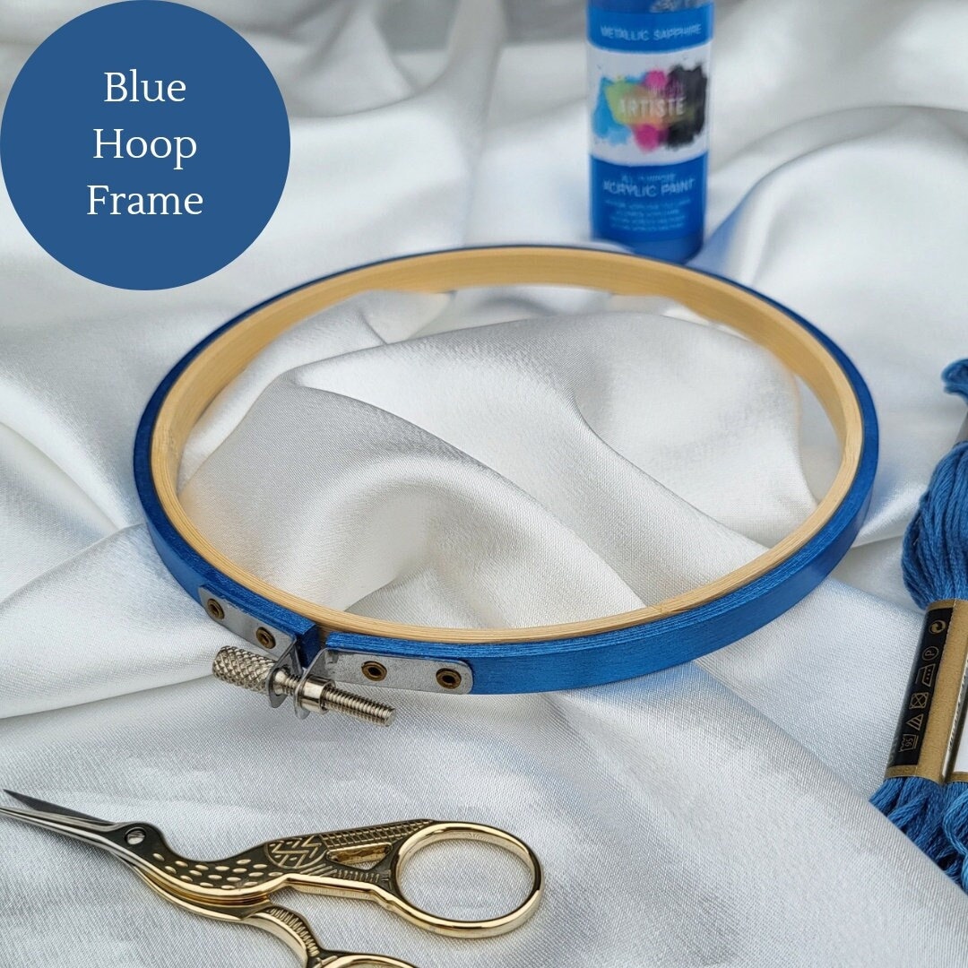 Blue Embroidery Hoop Frame, Blue Cross Stitch Hoop Frame , 3 Inch, 4 ...