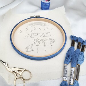 Blue Embroidery Hoop Frame, Blue Cross Stitch Hoop Frame , 3 Inch, 4 ...