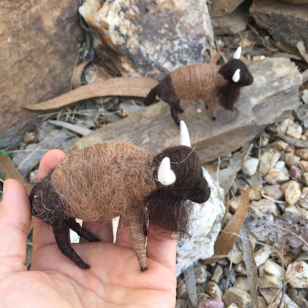 Felted Buffalo - Etsy