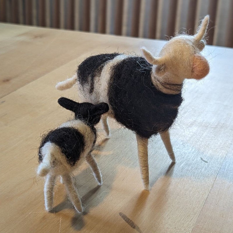 Needle Felted Cow - Etsy