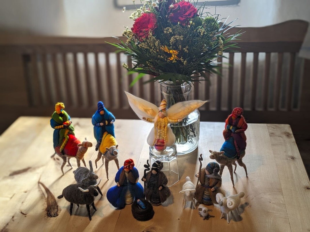 Complete Nativity Set XXL, Including Mary, Joseph, Baby Jesus, Ox ...