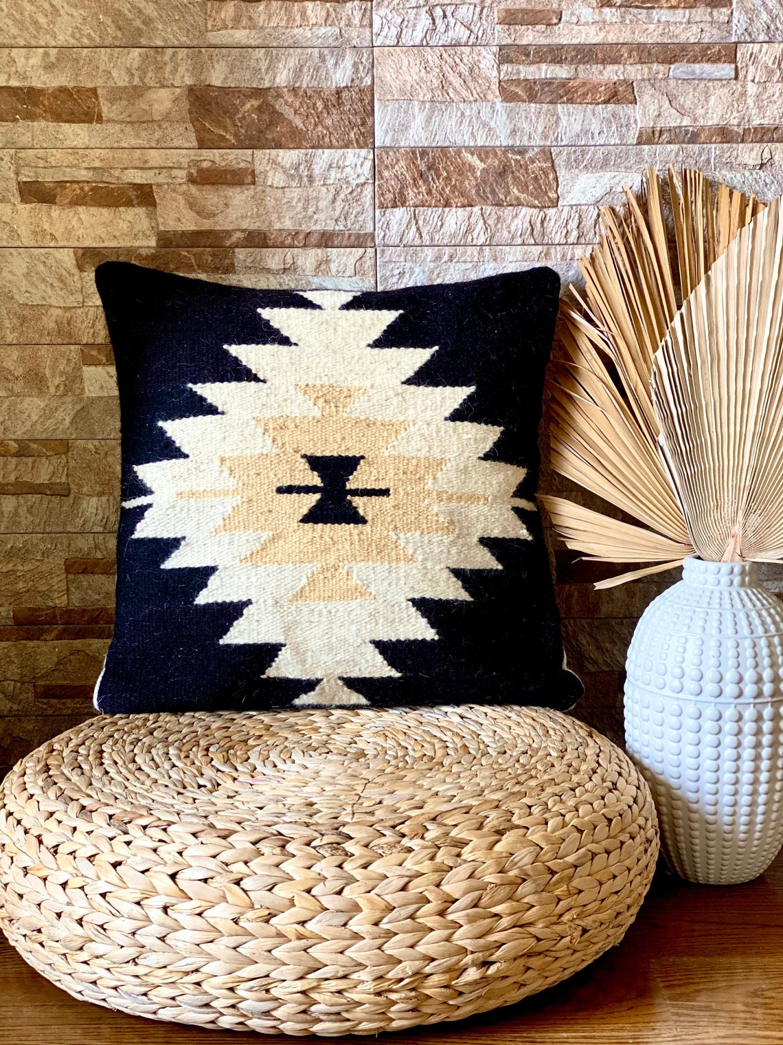 Handwoven Pillow Cover Black Aztec Pillow Decorative Pillow - Etsy ...