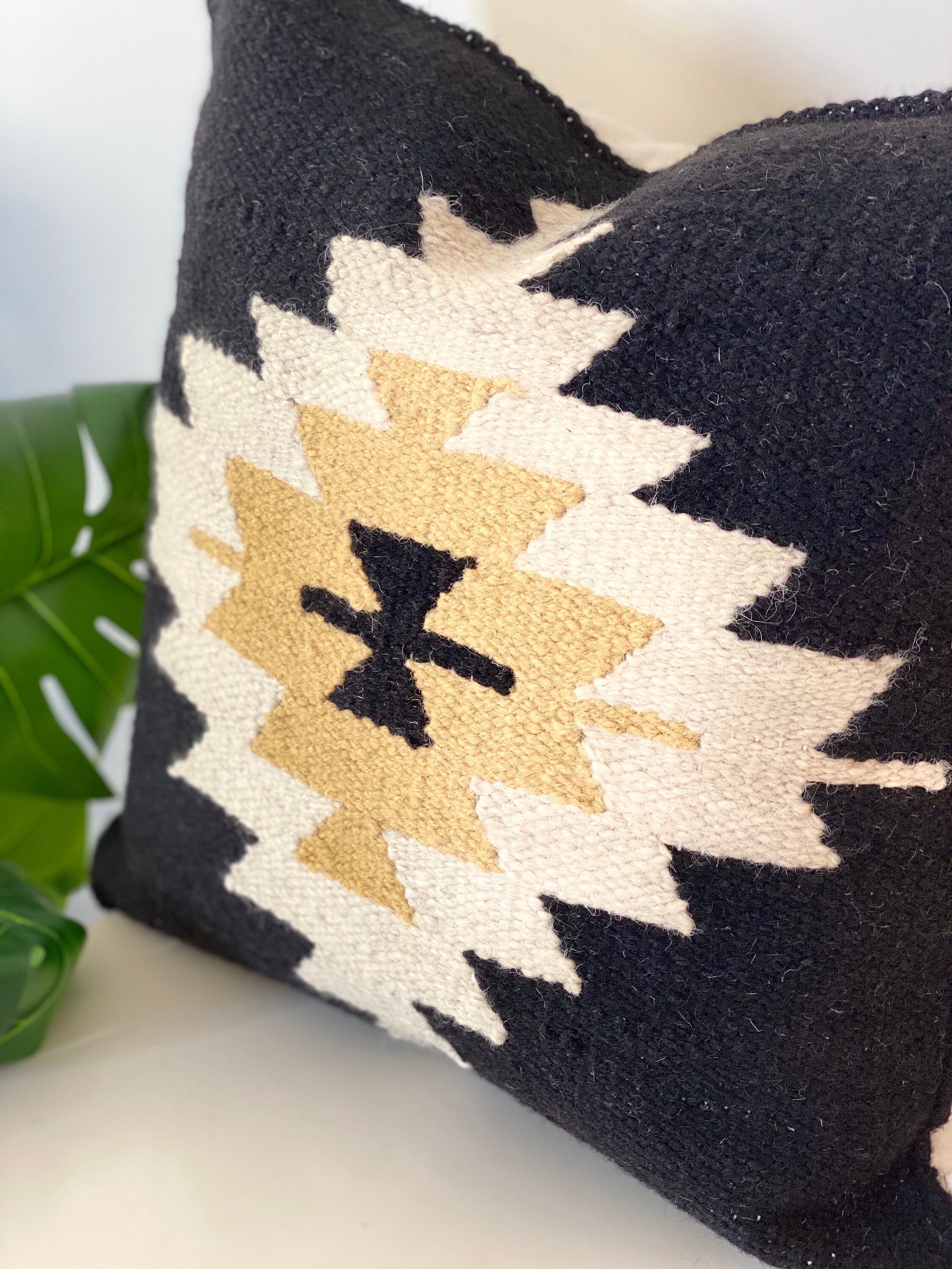 Handwoven Pillow Cover Black Aztec Pillow Decorative Pillow - Etsy ...