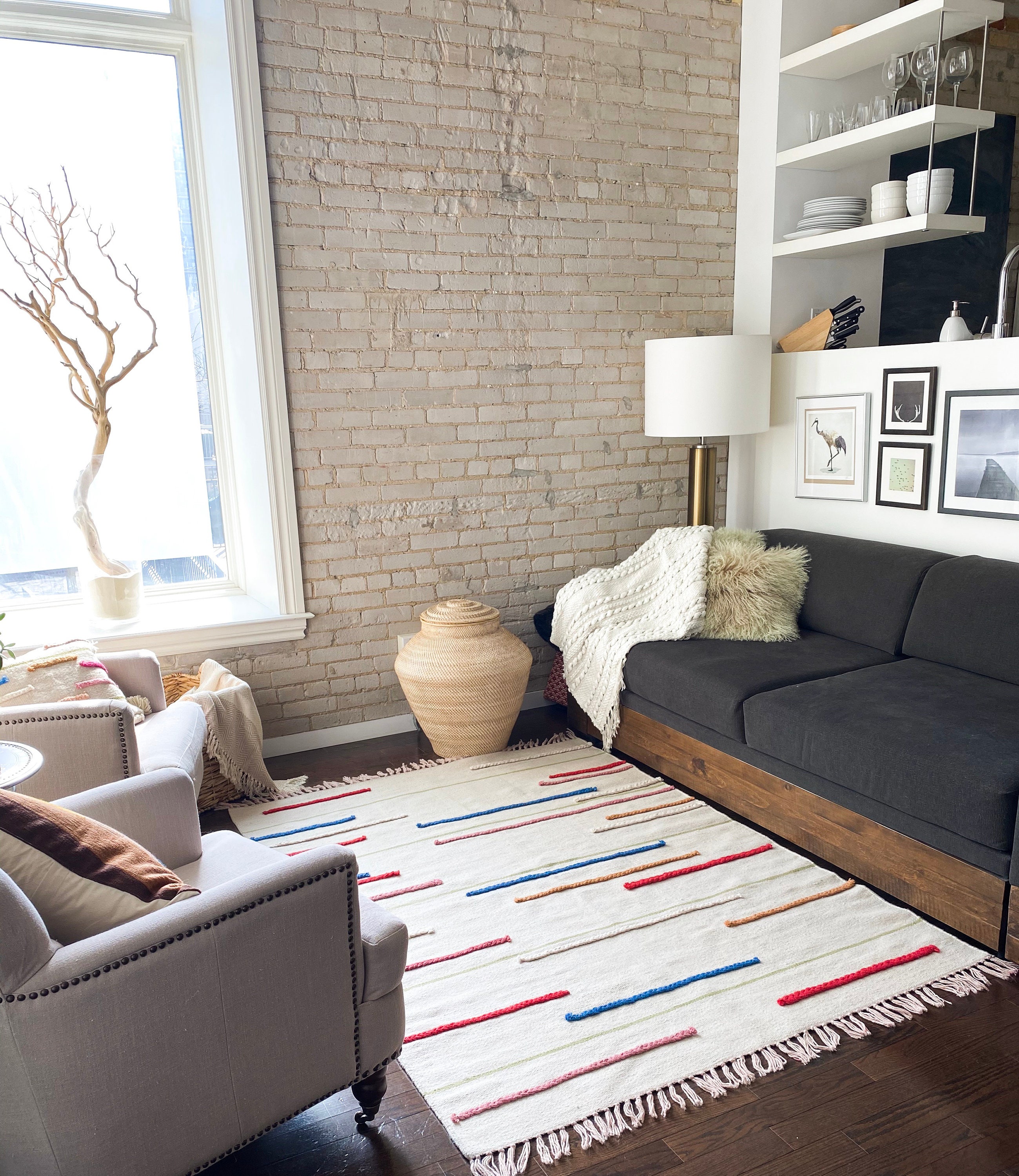 Cream Braids Rug 100% Wool Area Rug Handmade Kilim Rug - Etsy