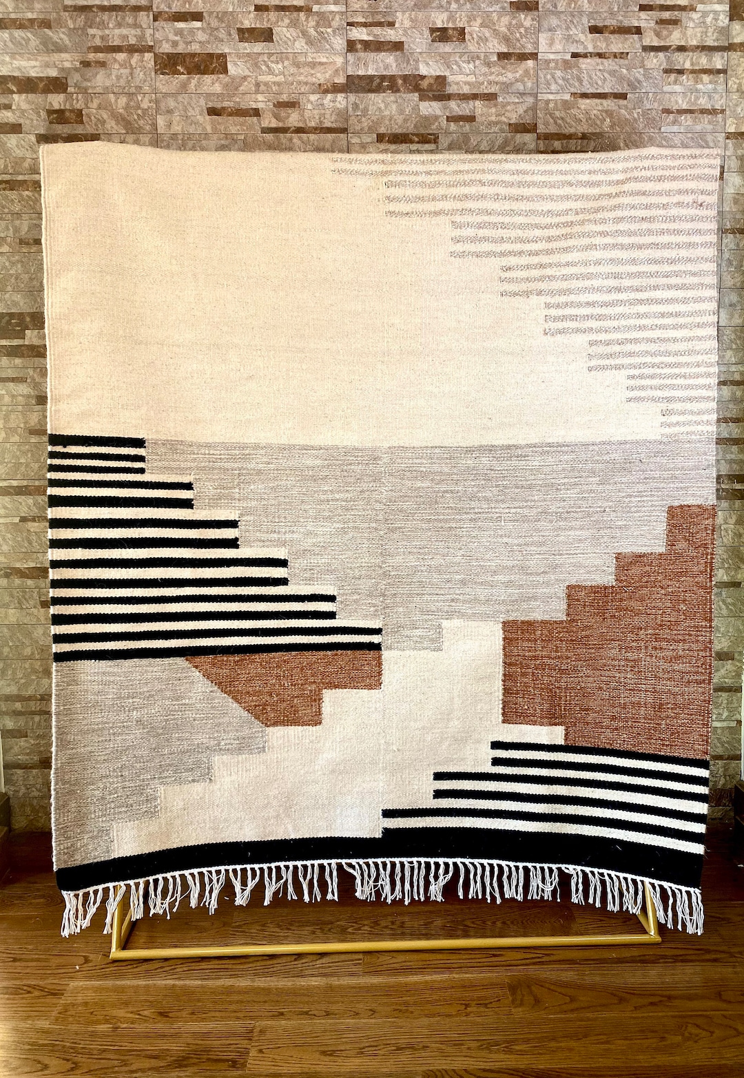 Handwoven Area Rug, Geometric Modern Rug , Kilim Rug, Living Room Rug ...