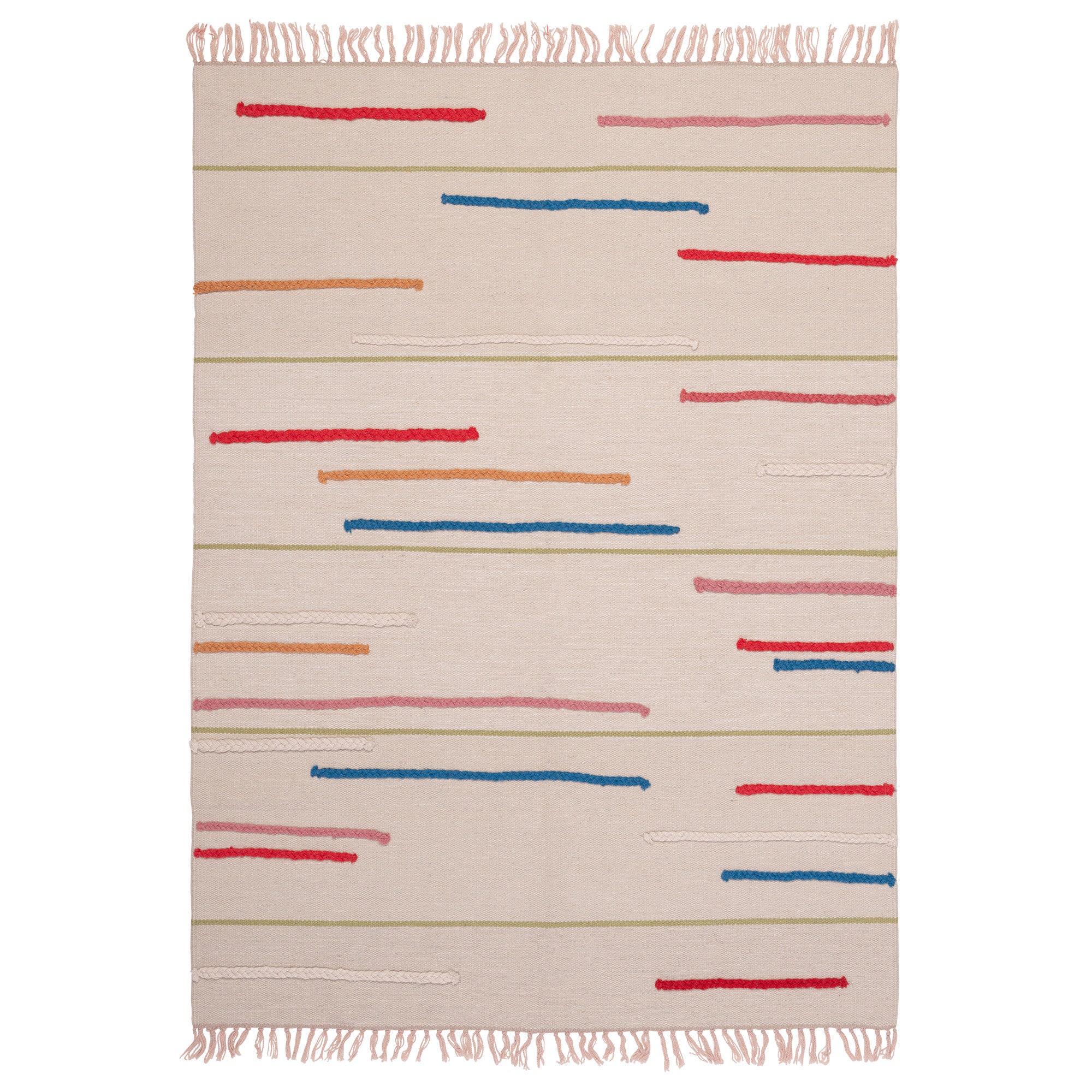 Cream Braids Rug 100% Wool Area Rug Handmade Kilim Rug - Etsy