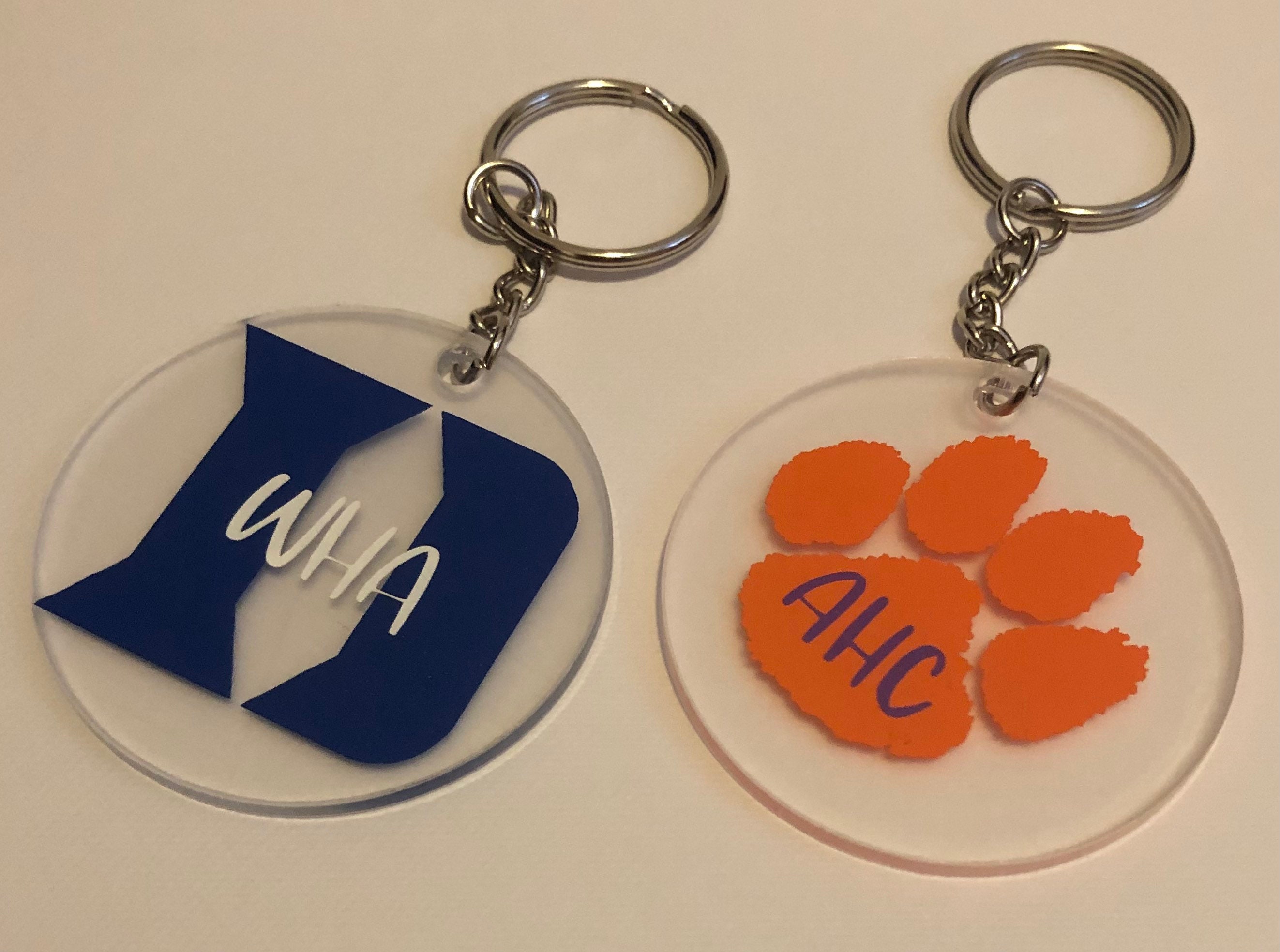 College logo monogram keychain | Etsy
