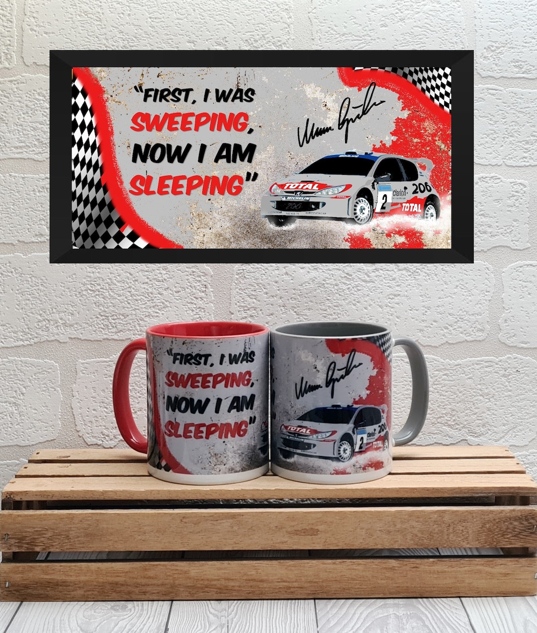 Mugs Marcos Gronholm Quote | Peugeot 206 | WRC | Peugeot Gifts | WRC ...