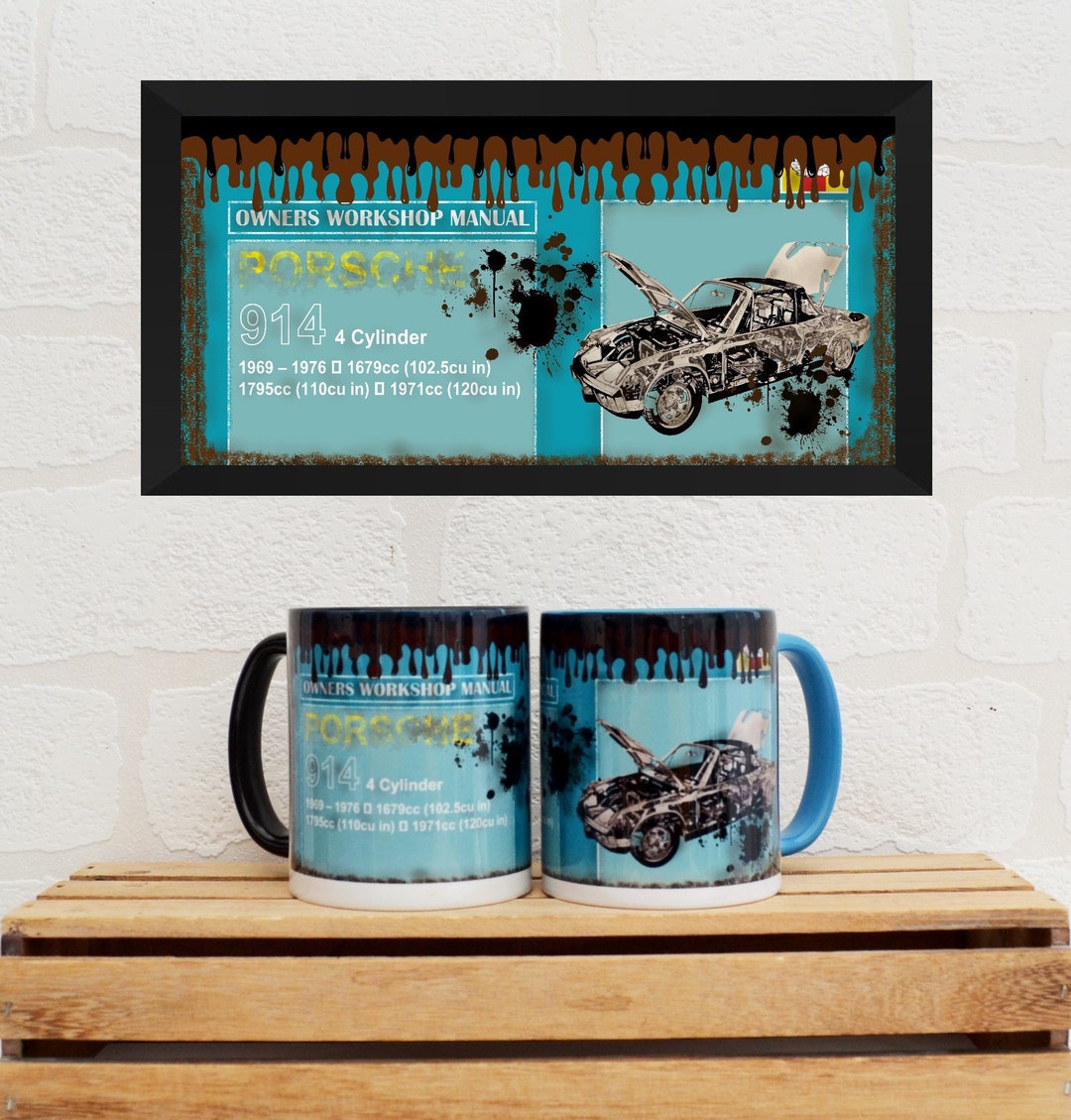 Mugs 914 Haynes Mugs Birthday Gifts Porsche 914 Car Memorabilia Car ...