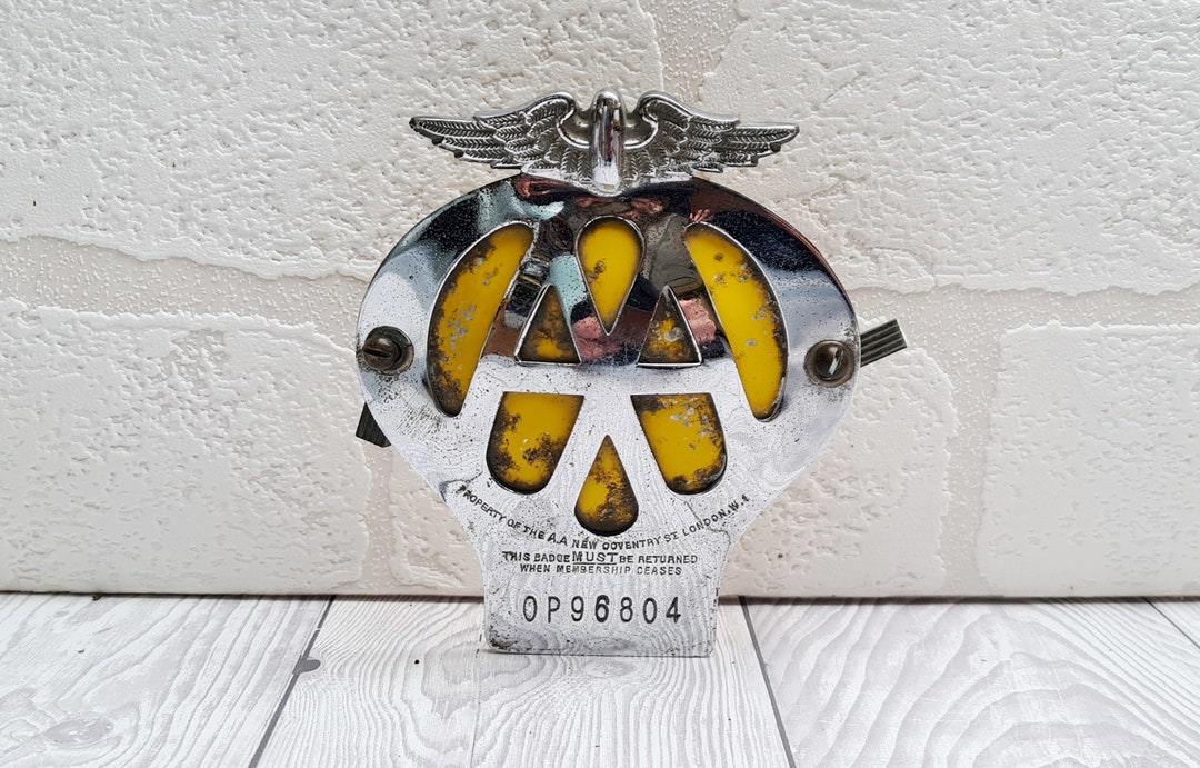 Vintage AA Badge | AA Members Feb 1955 to May 1955 | Car Memorabilia ...
