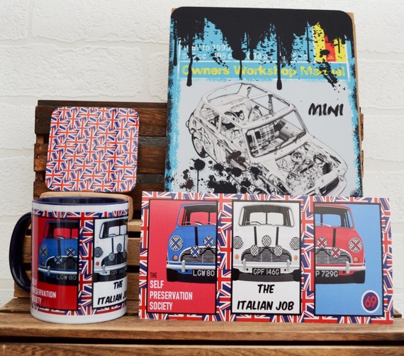 Mini Gift Set Mug Italian Job Mini Card Union Jack - Etsy UK