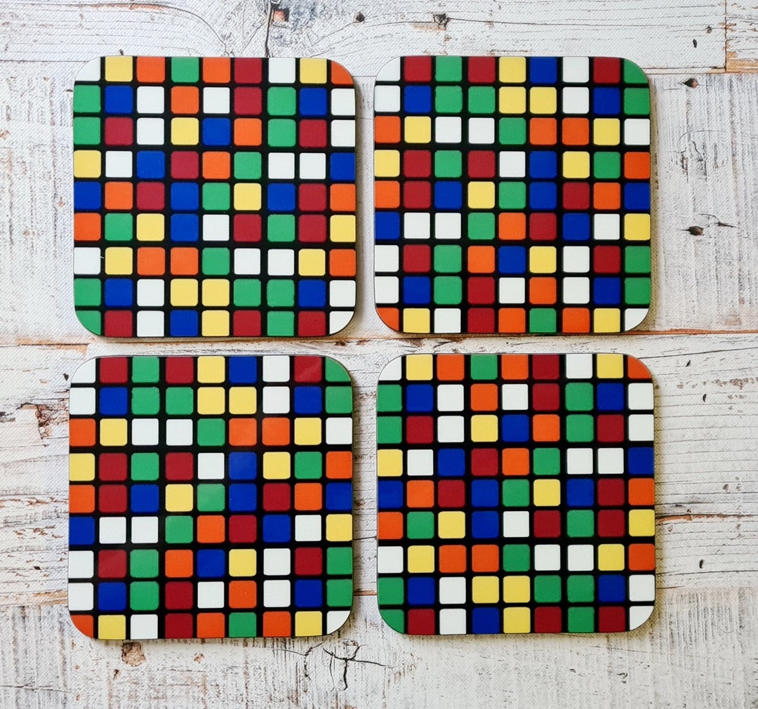 Rubix Cube Coasters | Coaster | Birthday Gifts | Dinnerware Sets ...