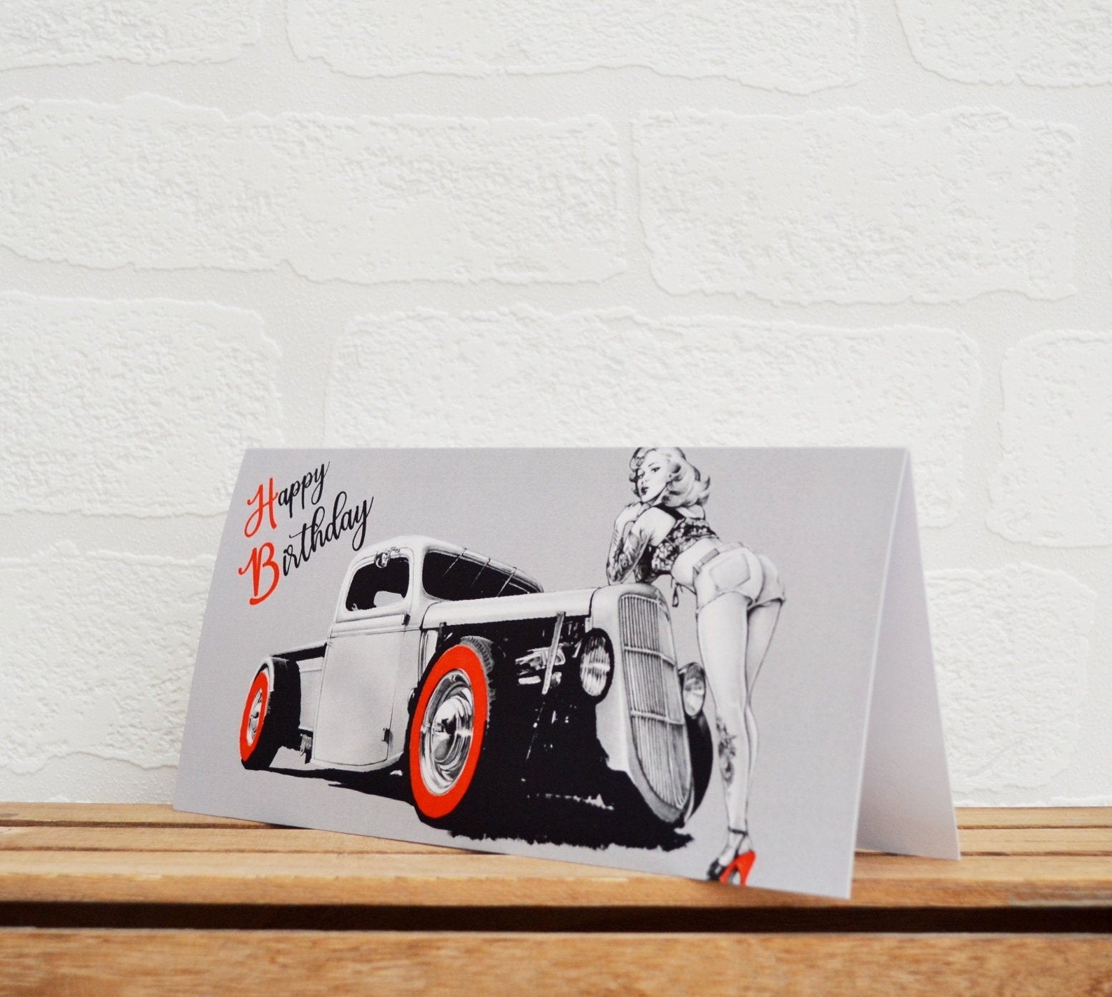 Hot Rod/pin up Card Cards Hot Rod Card Pin up Card Car - Etsy