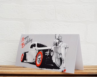Hot Rod Birthday Card | Etsy