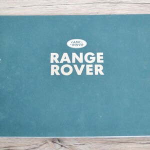 Range Rover Brochure Range Rover Car Brochure Car Gifts Land Rover ...
