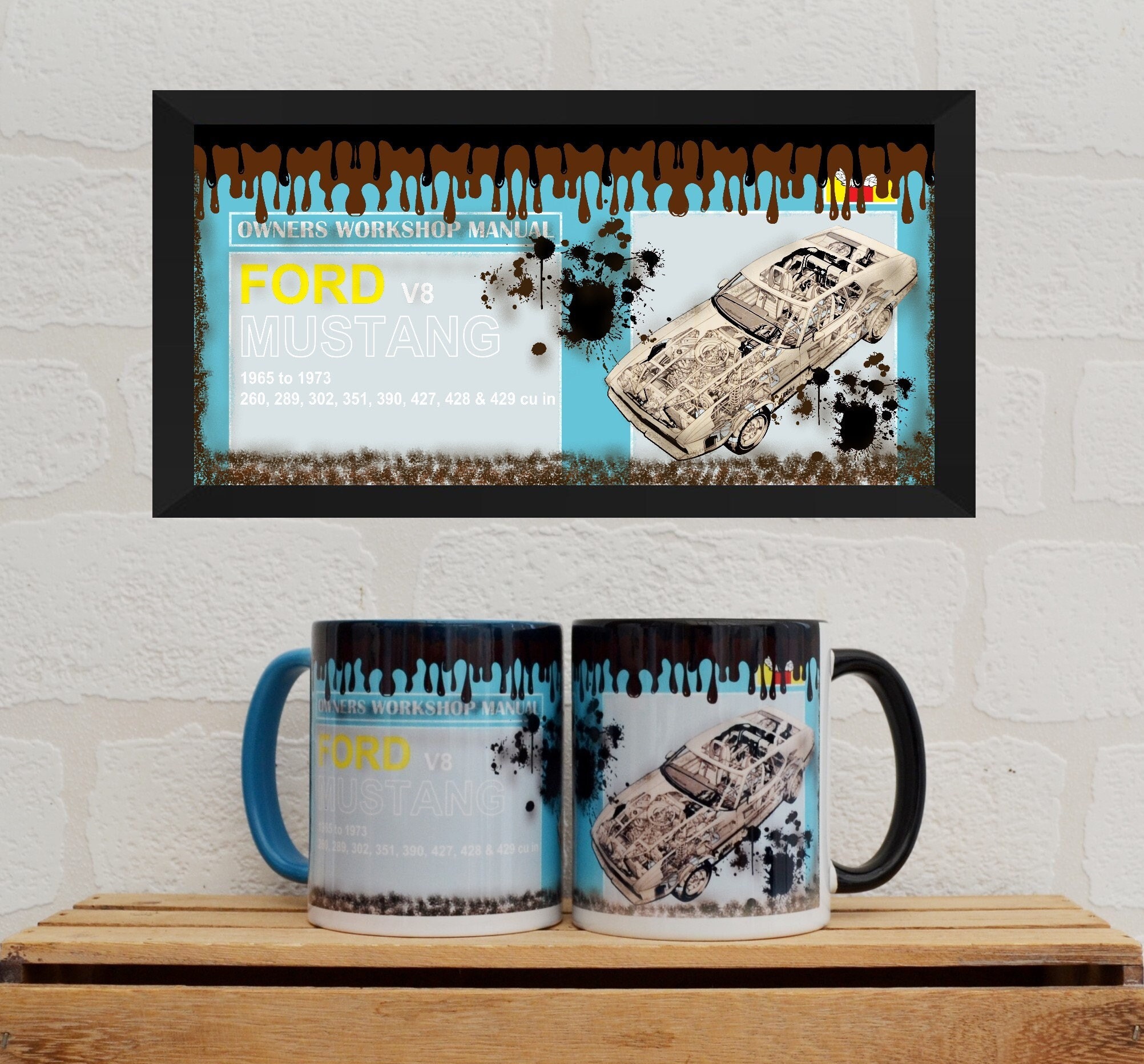 Mugs Ford Mustang Haynes | Mugs | Birthday Gifts | Ford Mustang V8 ...