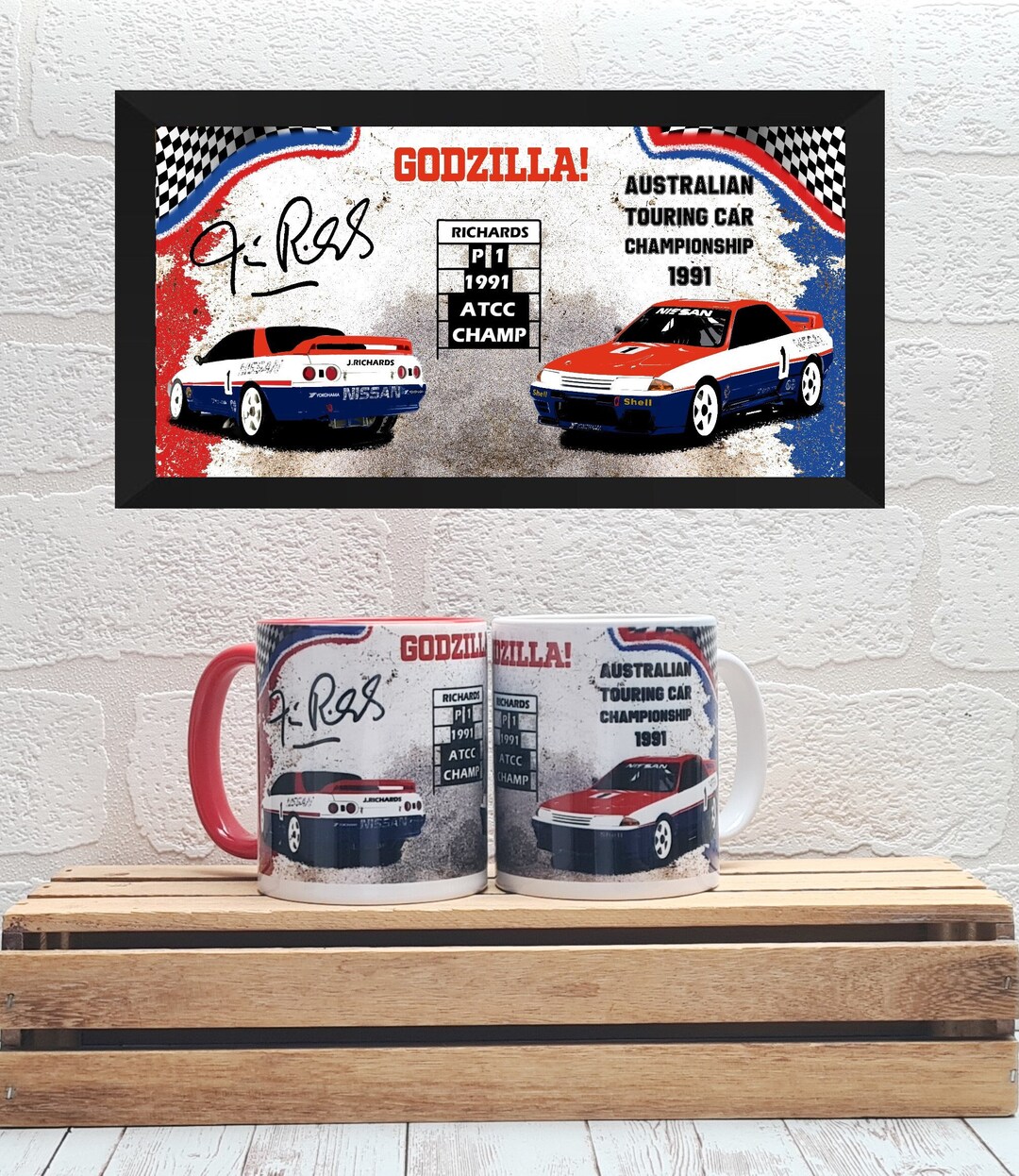 Nissan Skyline Mug | Jim Richards | Nissan Skyline R32 GT-R | ATCC ...