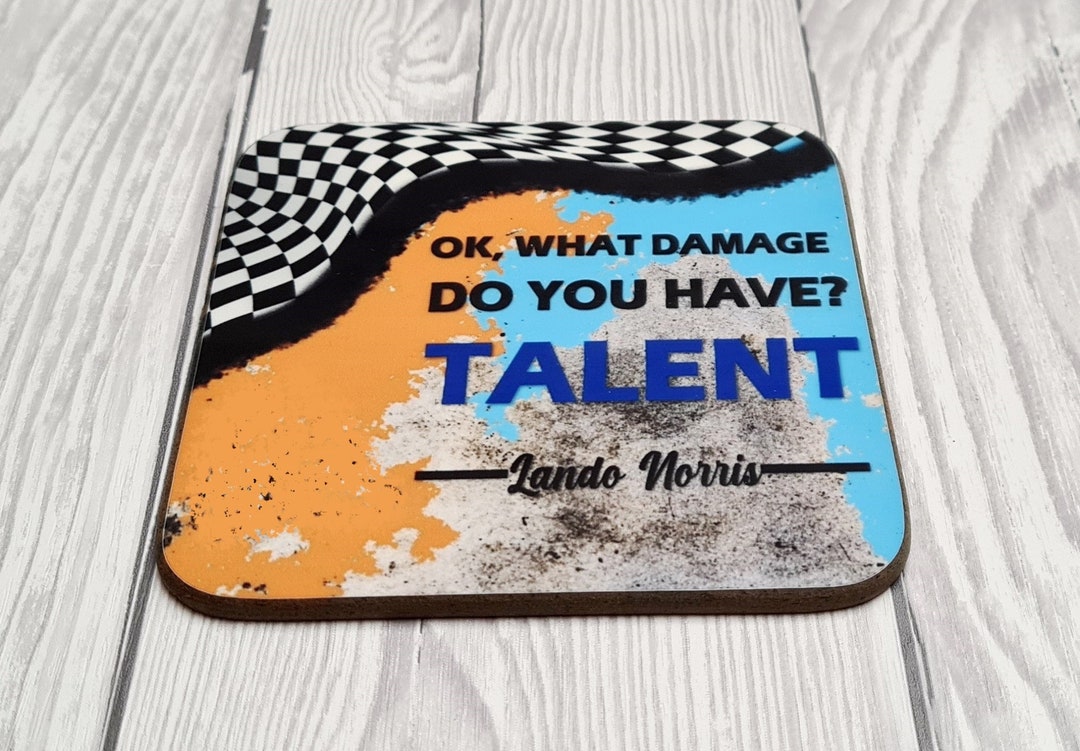 Lando Norris Coaster | F1 Gifts | Coasters | F1 Enthusiast | Formula 1 ...