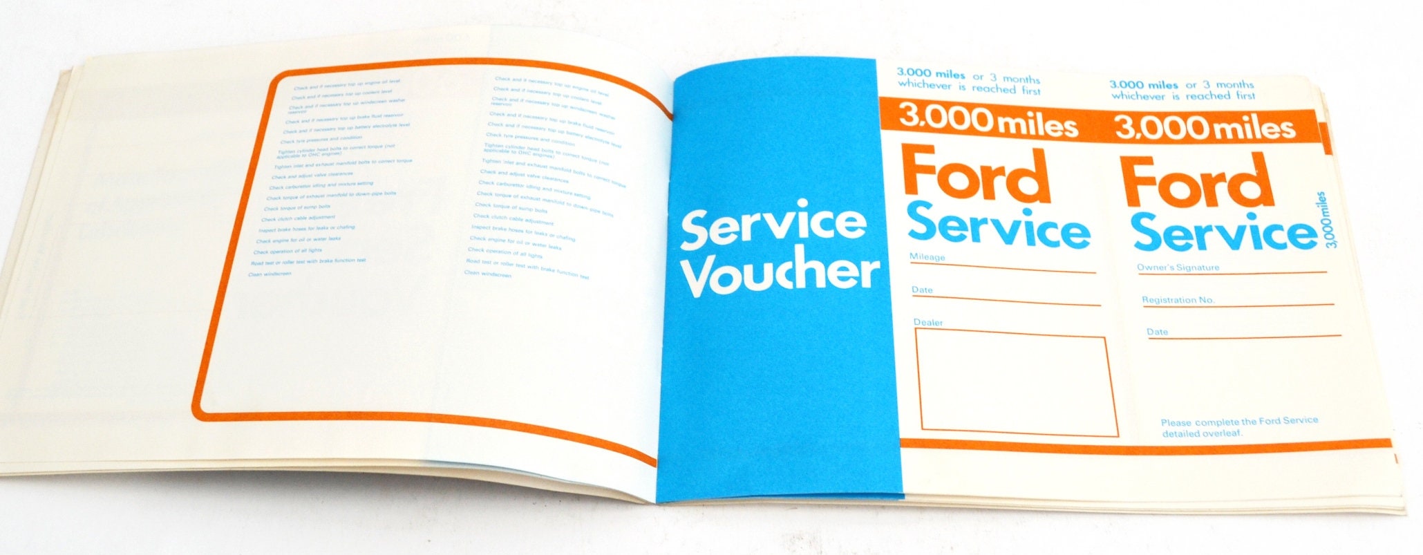 Ford Cortina Service Book Ford Service Book Birthday Gift Car ...