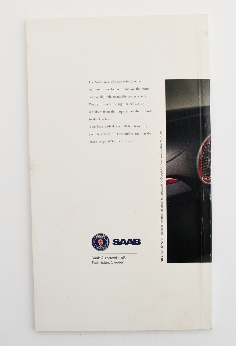 Saab 9000 and 900 Brochure Saab 9000 Car Brochure Car - Etsy