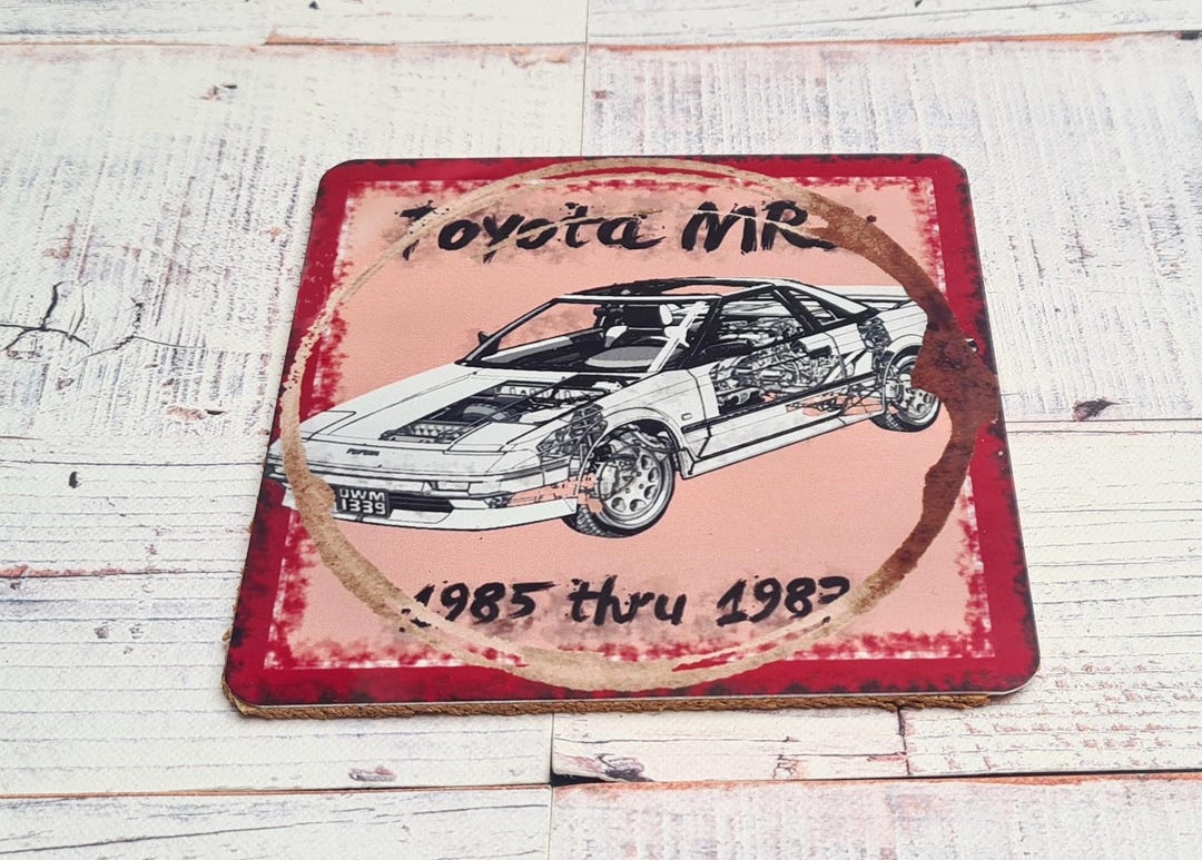 Toyota MR2 Coaster | Toyota Gifts | Coasters | Car Enthusiast | Toyota ...