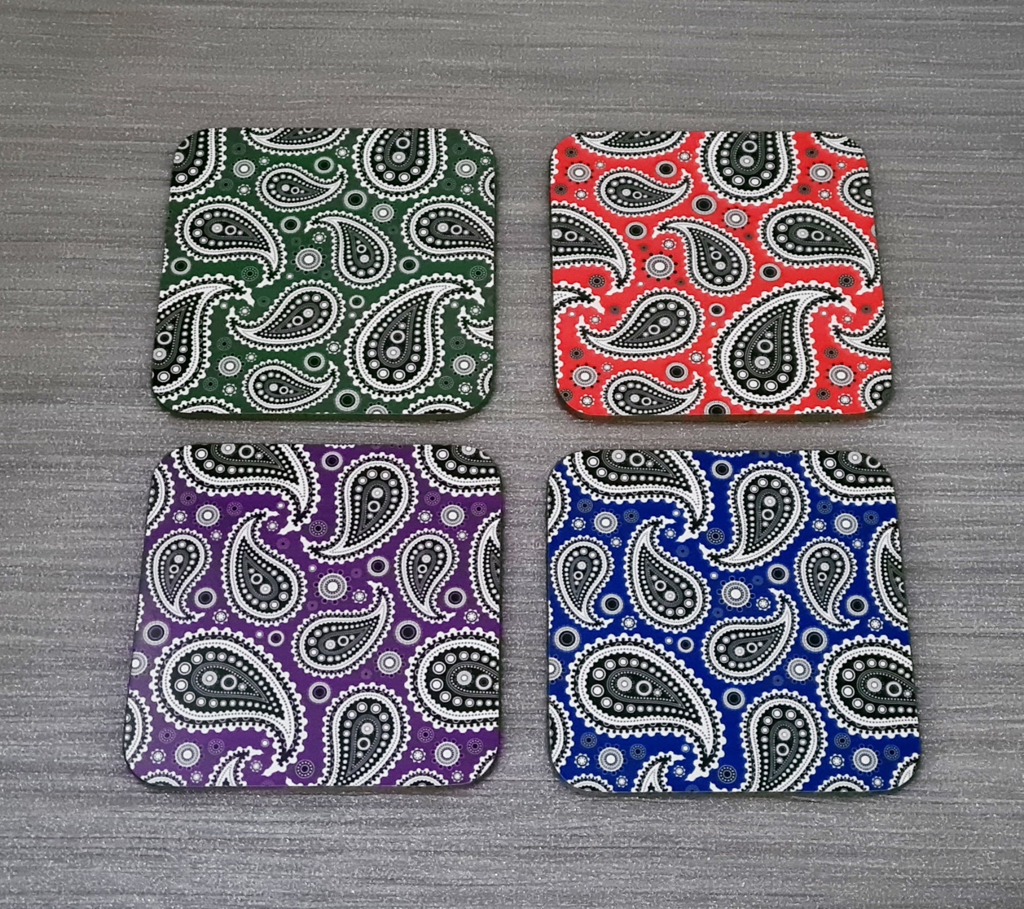 Paisley Coasters Drinkware Birthday Gifts Gifts - Etsy UK