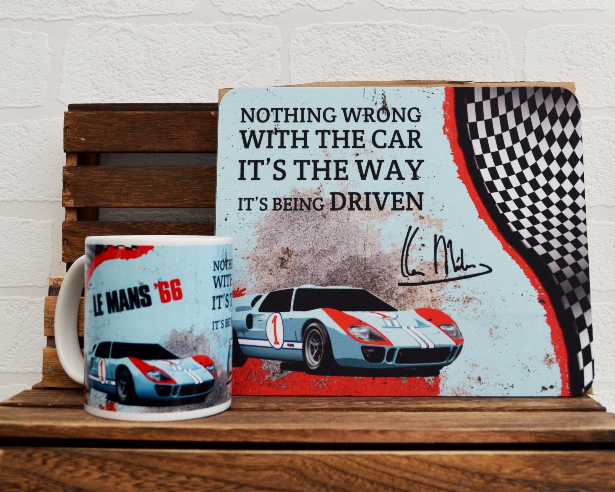 Ken Miles Gift Set Ford GT40 Gifts Le Mans Mugs Mousepad Birthday Gifts ...
