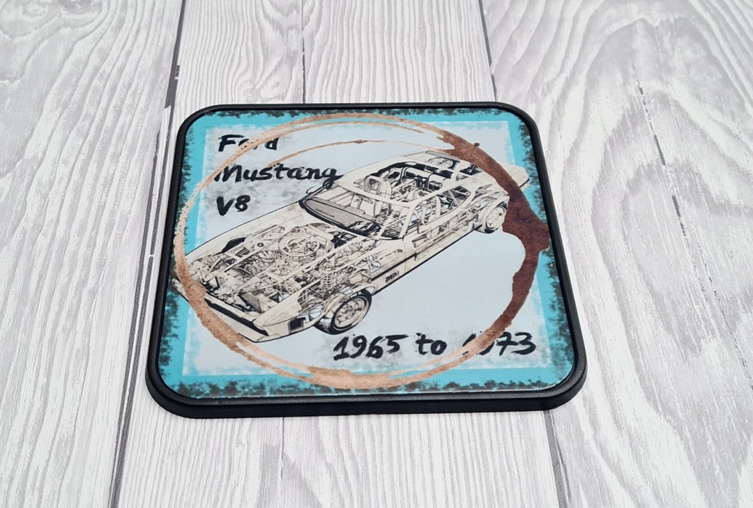 Ford Mustang Coaster | Ford Gifts | Coasters | Car Enthusiast | Ford ...