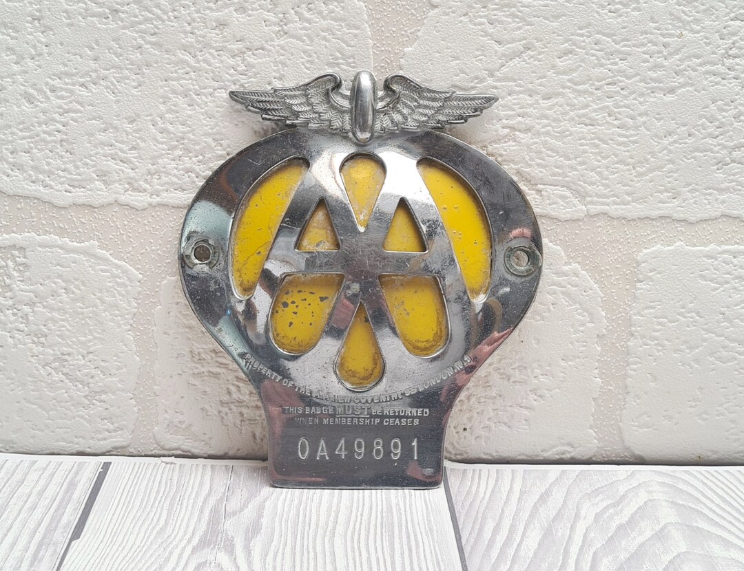 Vintage AA Badge AA Members Feb 1951 to June 1951 Car Memorabilia ...
