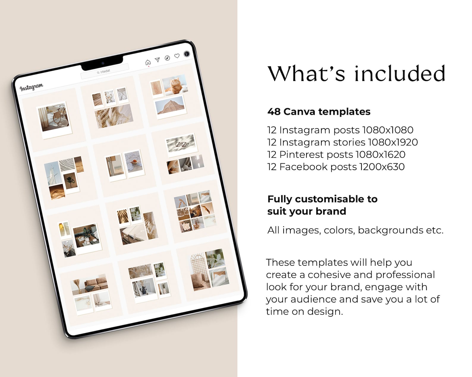 Social Media Template Pack. Templates for Instagram Facebook | Etsy