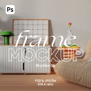 Landscape Frame Mockup. Digital Frame PSD. Artwork Mockups. Modern ...