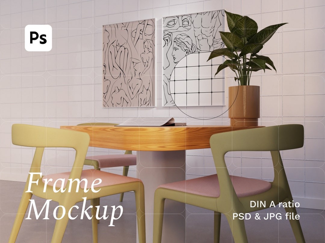 Frame Mockup Duo. Two Mockup Frames. Digital Frame Mockup for Prints. 2 ...