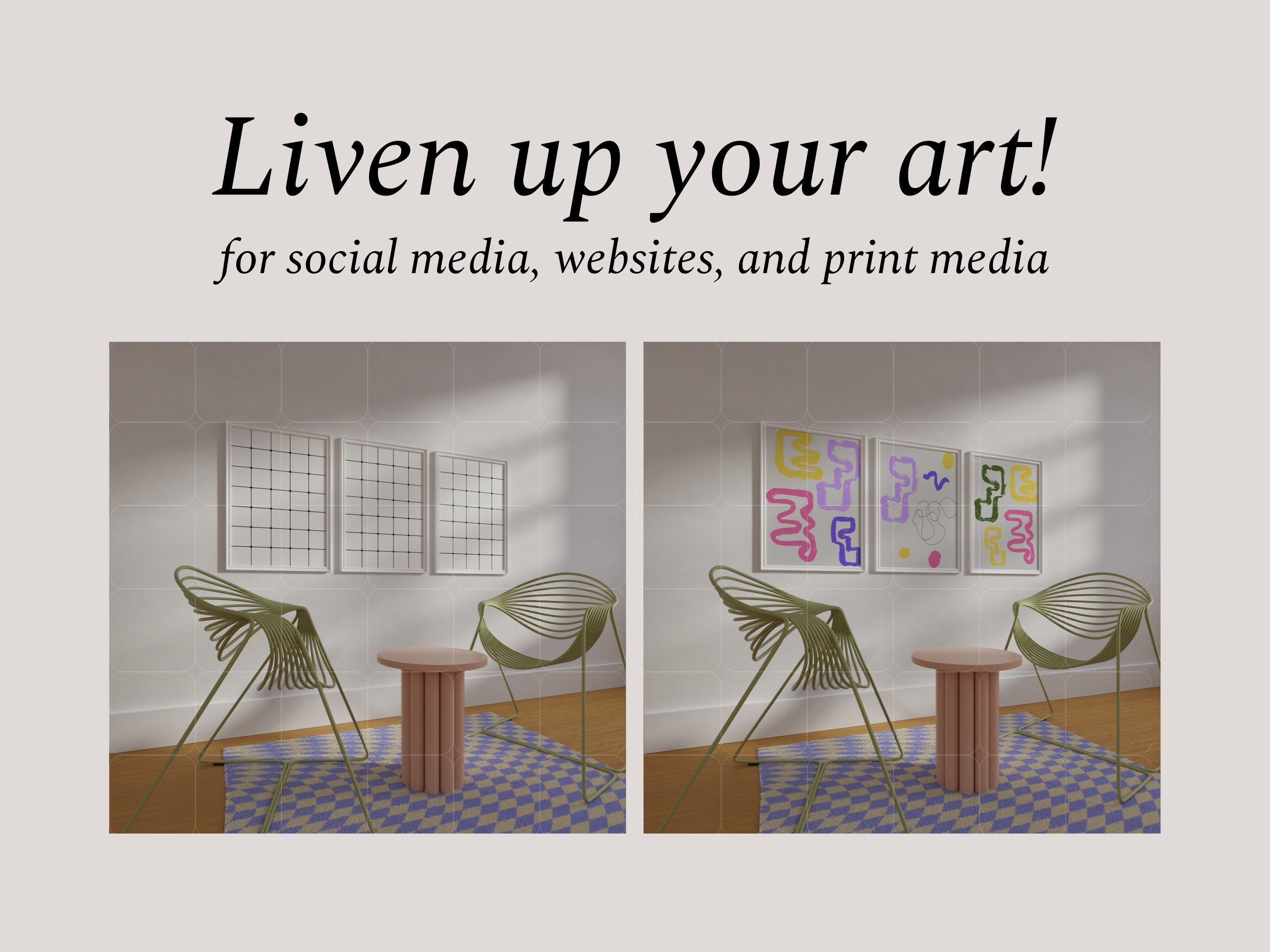 Three Frames. Set of 3 Frames Mockup. Triple Photo Frame. 3 - Etsy