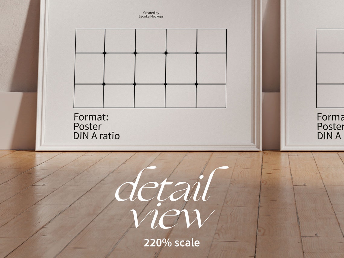 Two Horizontal Frame Mockup. Photoshop Template. White Mockup Template ...